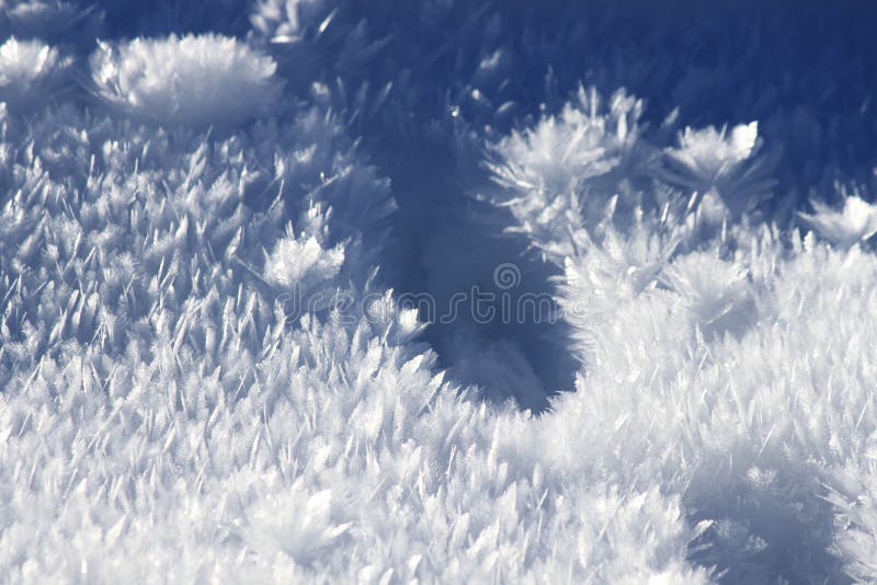 Spiky Winter Snow Ice Crystals Stock Image - Image of weather, snow ...