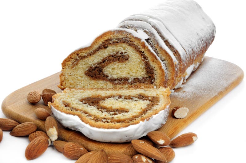 Frosted almond bread stock image. Image of special, almonds - 11013657