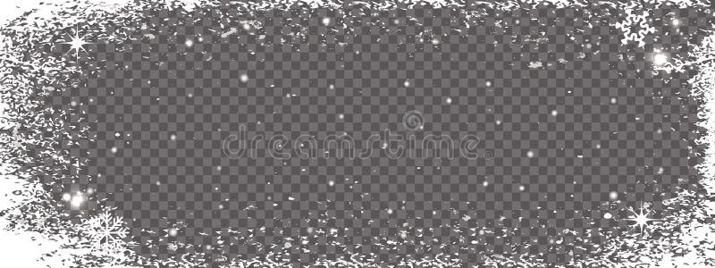 Frosted Border Design. Elegant Frozen Frame with Sparkling Ice Textures ...