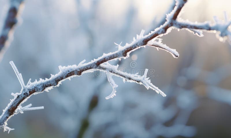 Frosted Branches on a Frosty Winter Morning. Beautiful Winter ...