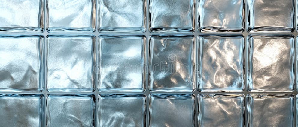 Frosted Glass Bricks Showcasing Textured Surface and Modular ...