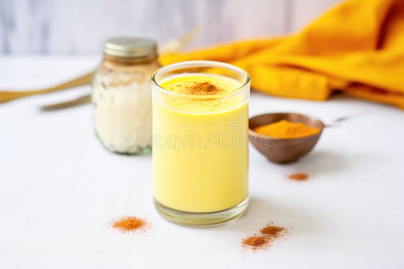 Frosted Glass Filled with Mango Lassi, a Sprinkle of Cinnamon Powder on ...