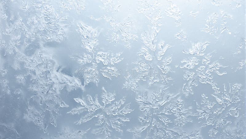 Frosted Glass with Intricate Ice Crystal Patterns Stock Illustration ...