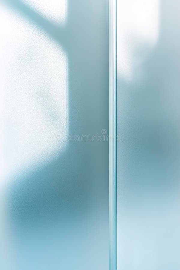 Frosted Glass Panels with a Light Blue Tint Diffuse Soft Light Across a ...