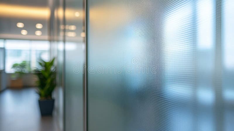 Frosted Glass Partition Modern Office Interior Design Stock ...