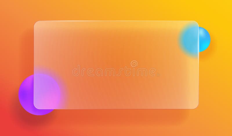 Frosted Glass Plastic Window Text Box Frame Illustration with Blurred ...