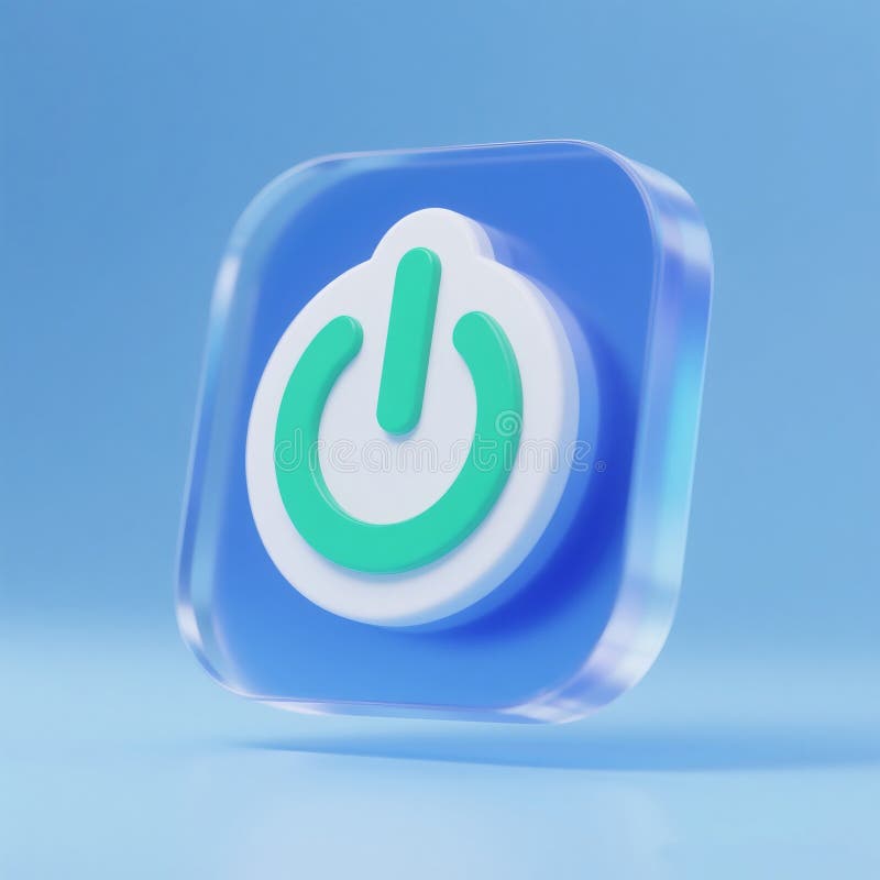 Frosted Glass Power Button Icon Stock Illustrations – 269 Frosted Glass ...