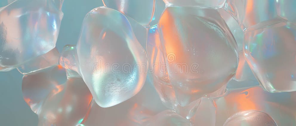 Frosted Glass Texture with Encased Objects and Diffused Light Creating ...
