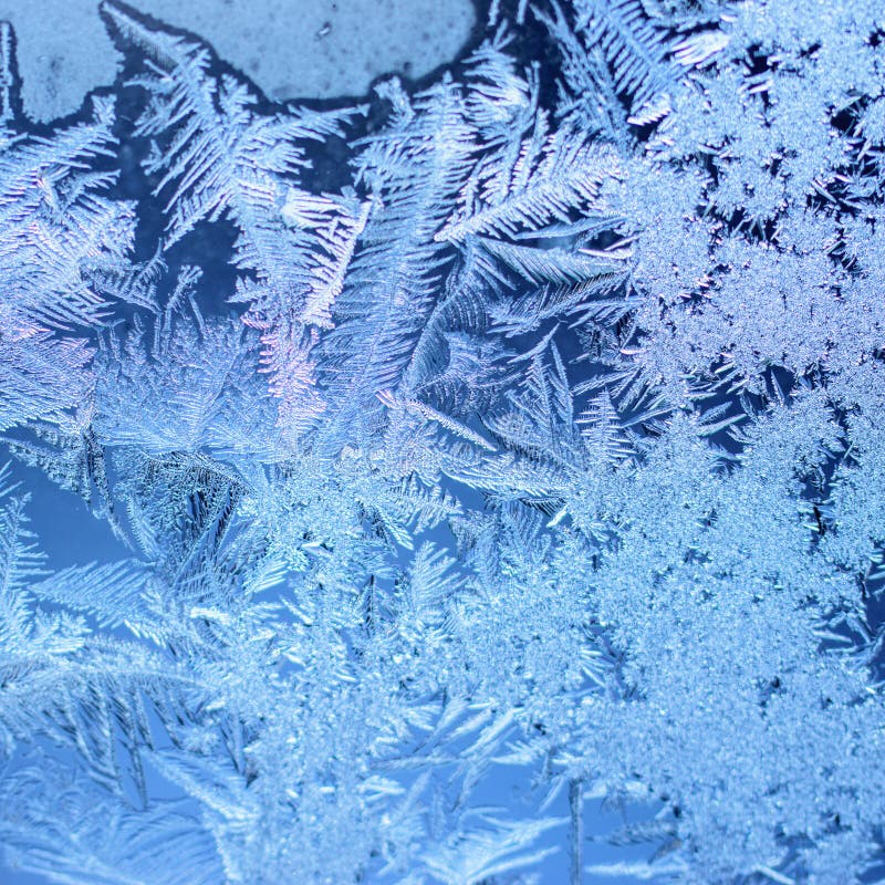 Frosted Glass Texture, Winter Window Ice Close-up Stock Image - Image ...