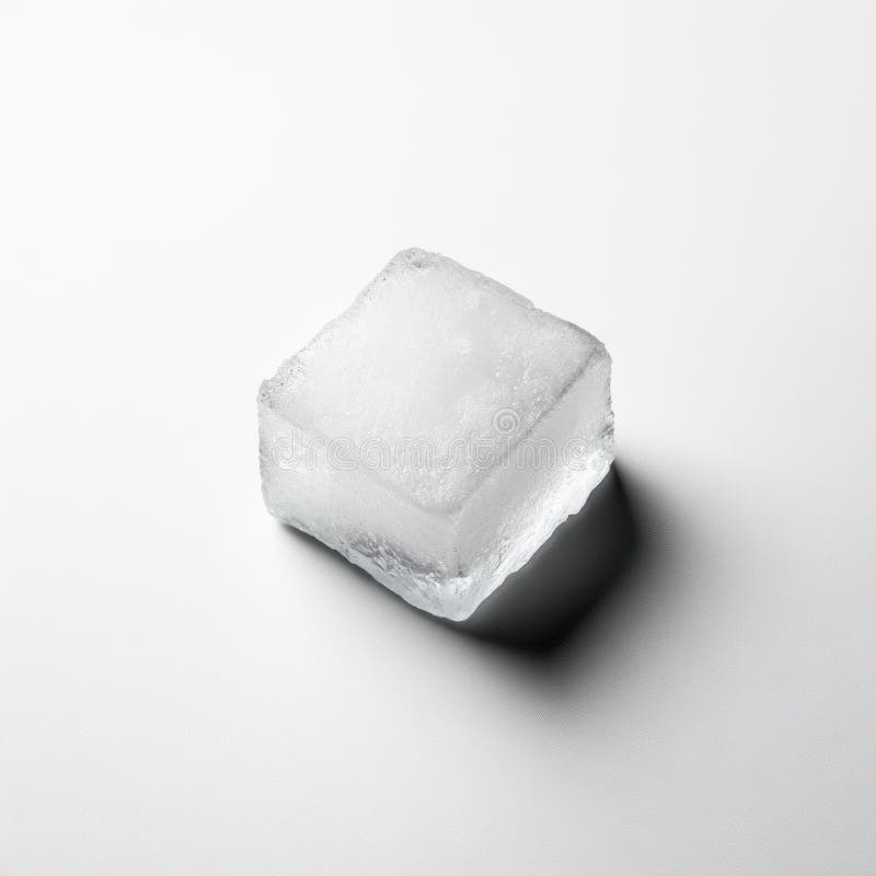 Frosted Ice Cube Isolated on White Background Stock Illustration ...