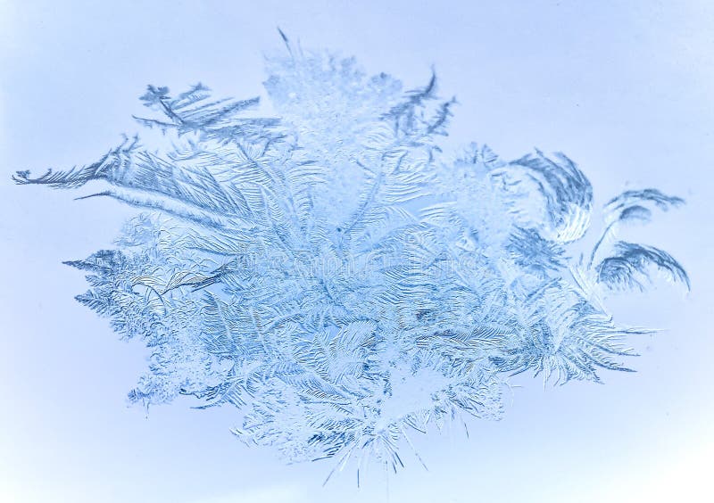 Fractal Patterns from Propagating Frost on Window during Winter Stock ...