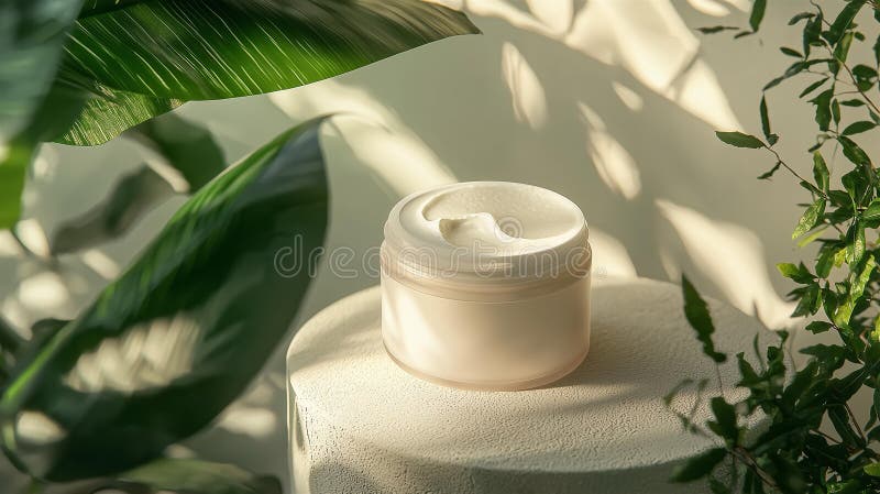 High-quality Ad of Luxury Spa Facial Mask Jar with Creamy Texture ...