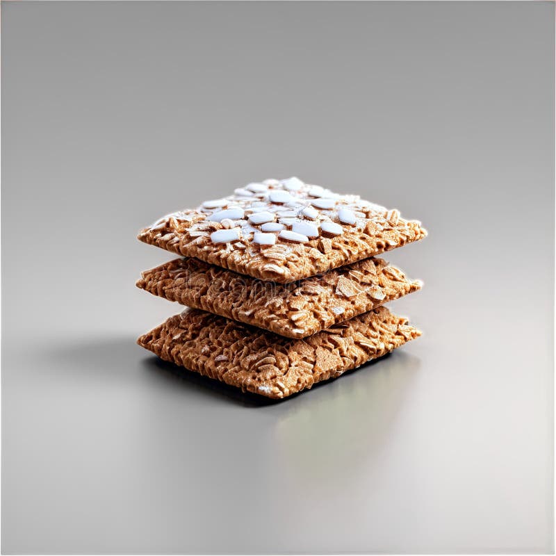 Frosted Mini Wheats a Stack of Shredded Wheat Biscuits Frosted with a ...