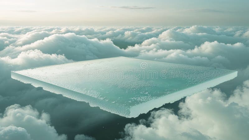 A Frosted Over a Valley of Clouds Stock Photo - Image of frosty ...