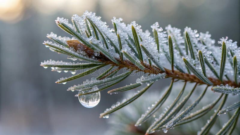 Frosted Pine Tree stock illustration. Illustration of design - 364430208