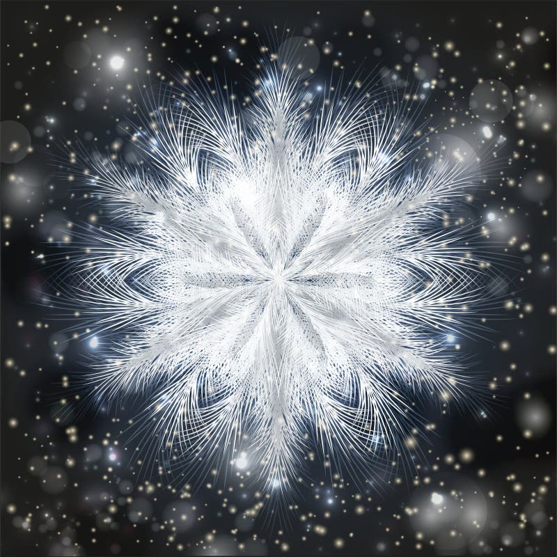 Frosted Snowflake Card, Vector Stock Vector - Illustration of poster ...