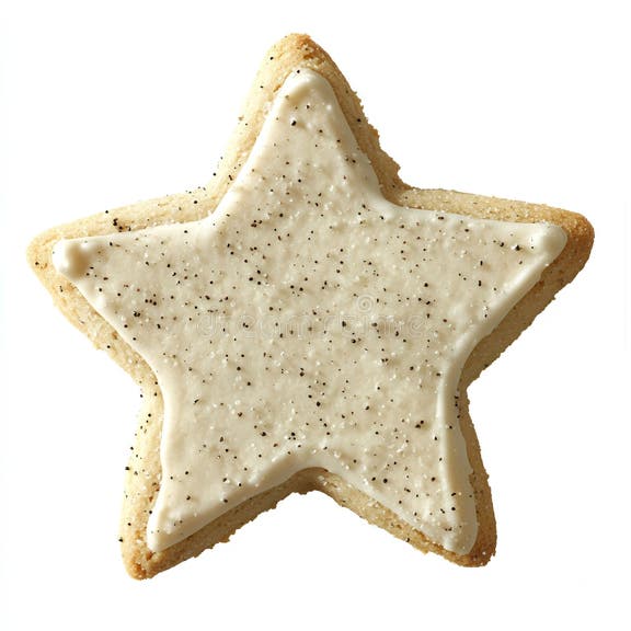 A Frosted Starshaped Cookie Stock Illustration - Illustration of icing ...