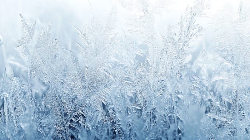 Frosted Window Glass Effect with Glowing Highlights and Intricate Ice ...