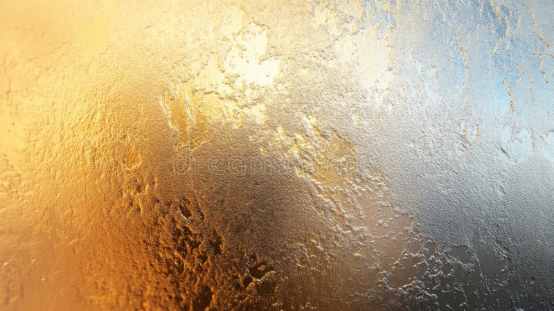 Frosted Window with Golden and Silver Light Stock Illustration ...