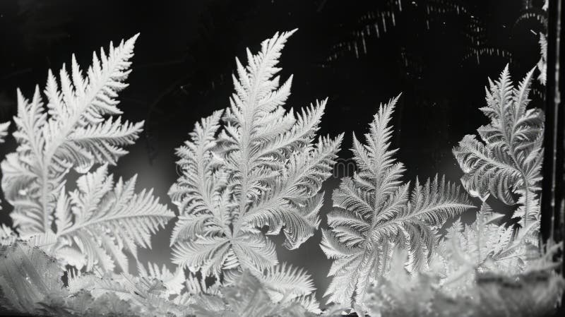 Frosted Window with Plants Outside Stock Image - Image of houseplant ...