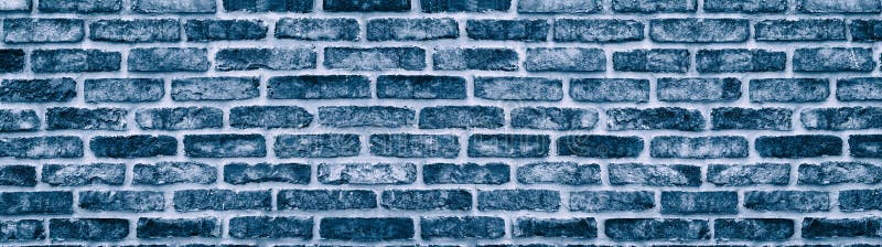 Navy Blue Brick Wall Wide Texture. Indigo Masonry Large Long Background ...