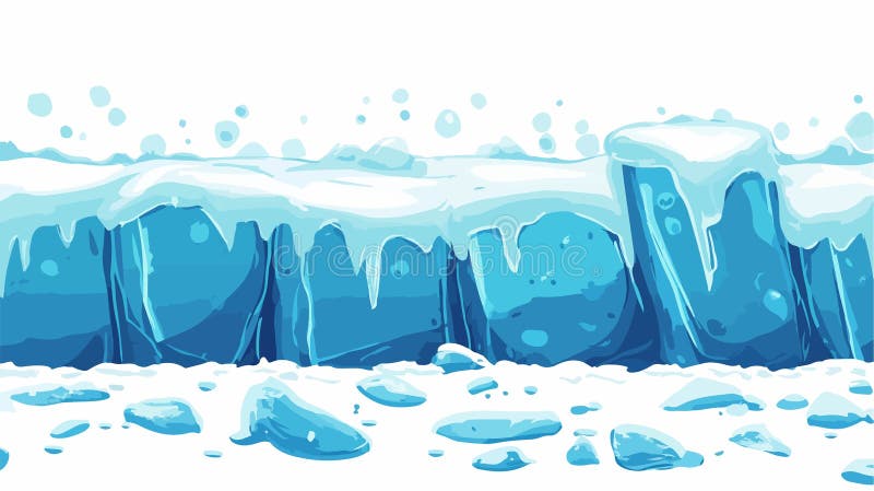 Frosty Cartoon Ice Background Vector Illustration Stock Vector ...