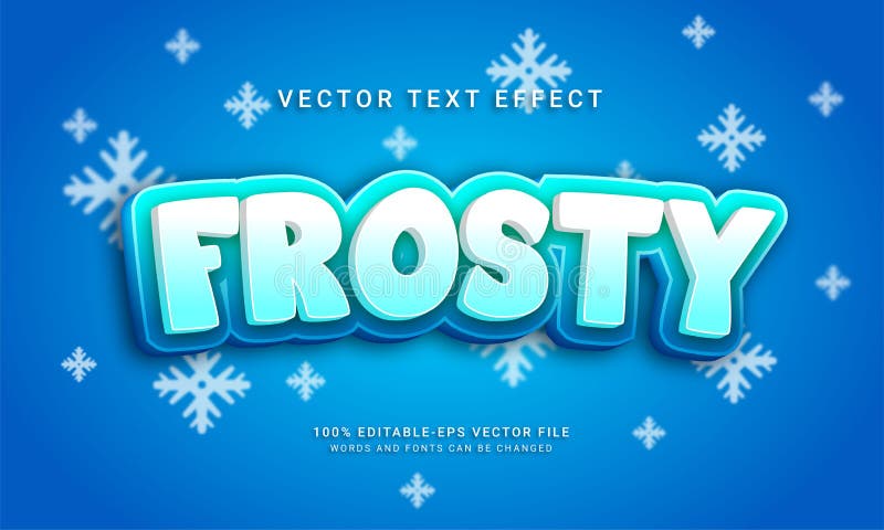Frosty Text Effect on Watercolor Canvas, Editable Text Effect Stock ...