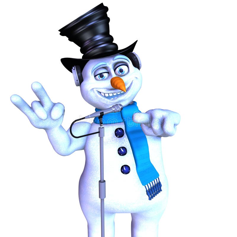 Snowman Microphone Stock Illustrations – 206 Snowman Microphone Stock ...