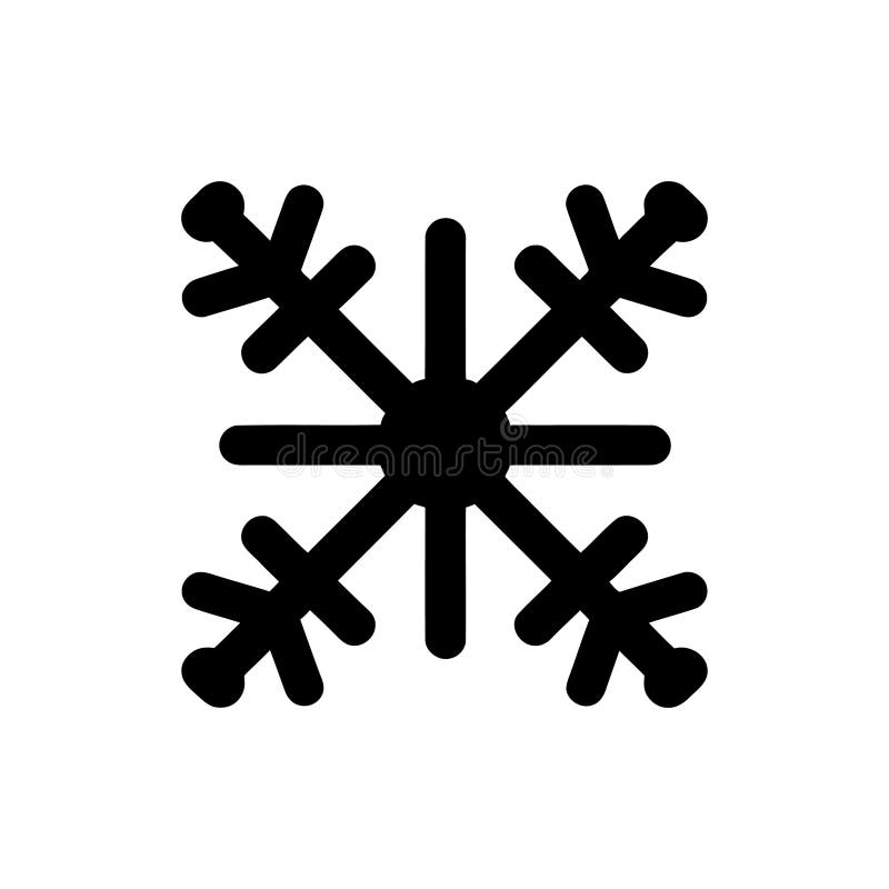 Frosty Flurry Snowflake Icon Stock Vector - Illustration of charm ...