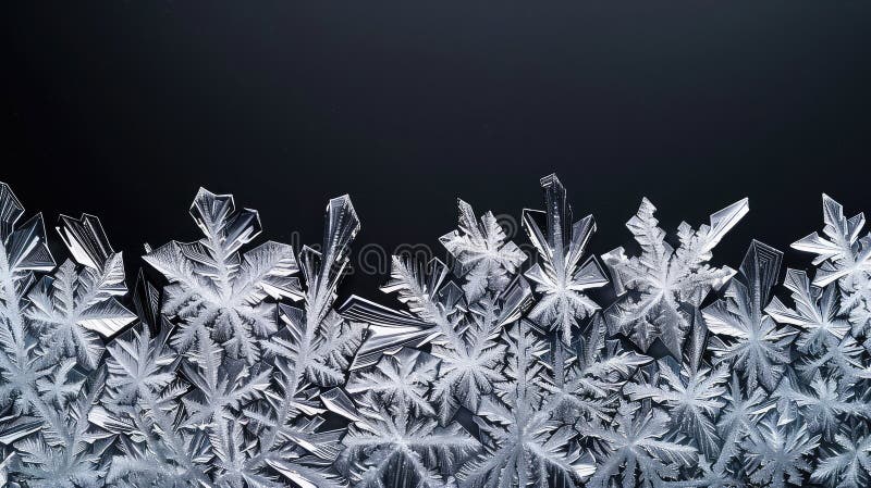Frosty Glass Frame: Cold Effect on Black Background Stock Image - Image ...