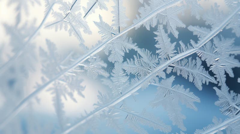 Frosty Glass with Frost on it, AI Stock Illustration - Illustration of ...