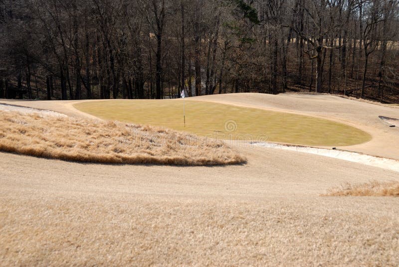 Frosty Golf Course in Winter Stock Image - Image of picturesque, winter ...
