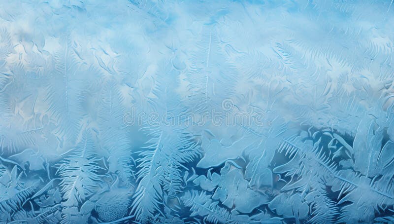 Frosty Natural Pattern on Winter Window. Abstract Winter Background ...