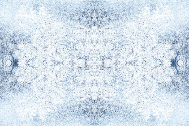 Frosty Natural Pattern on Winter Window, Glass and Painting Effect ...