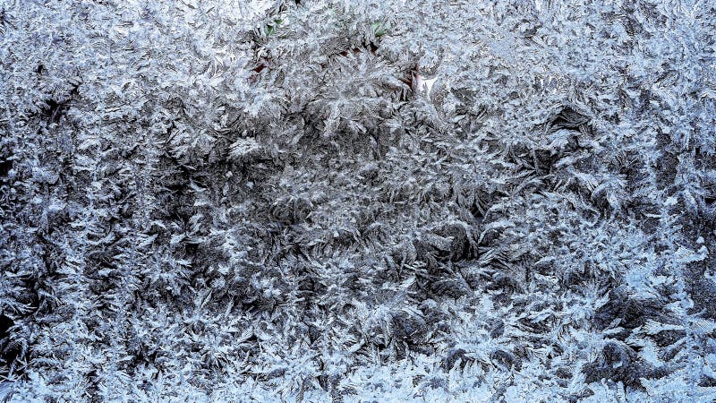 Beautiful Frosty Patterns on the Winter Window, Texture of Frosty ...