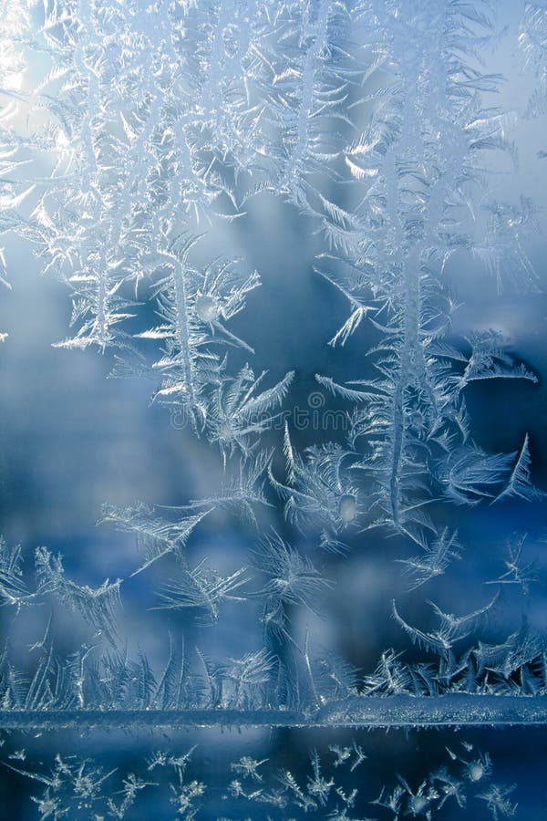 Frost Pattern on a Window Glass Stock Photo - Image of frostwork ...
