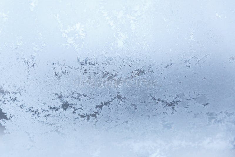 Frosty Pattern on the Glass. the Figure is Made of Cold Air Stock Photo ...
