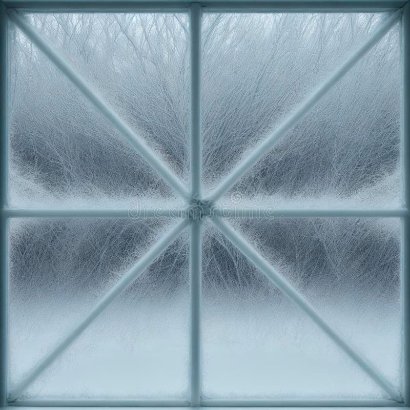 Frosty Patterns on the Window, Digital Art Stock Illustration ...