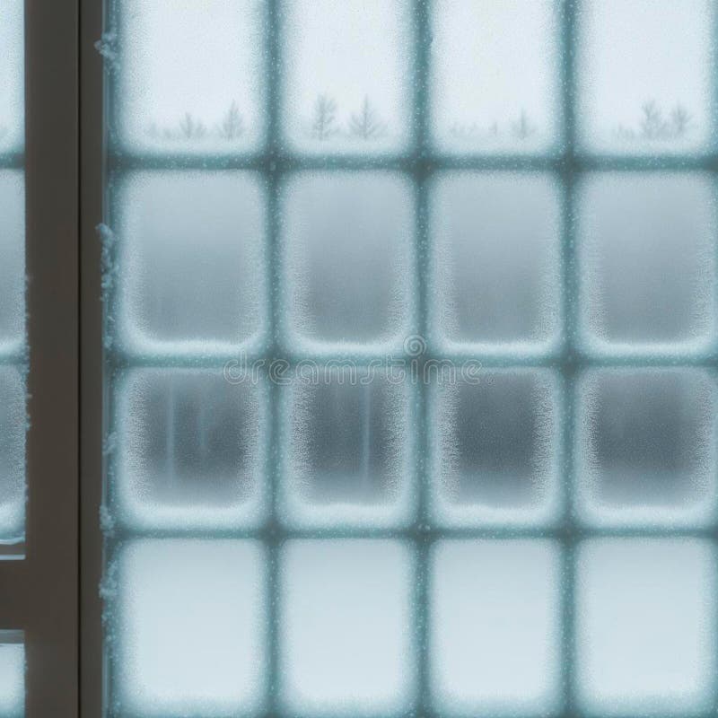 Frosty Patterns on the Window, Digital Art Stock Illustration ...
