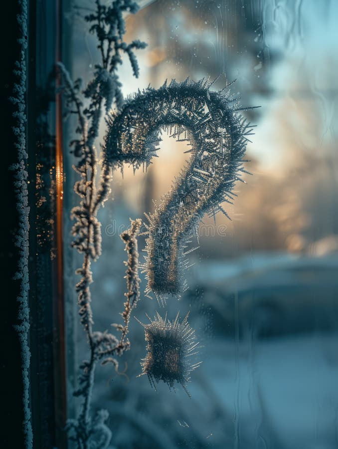 Frosty Question Mark Window Winter Morning Stock Photos - Free ...