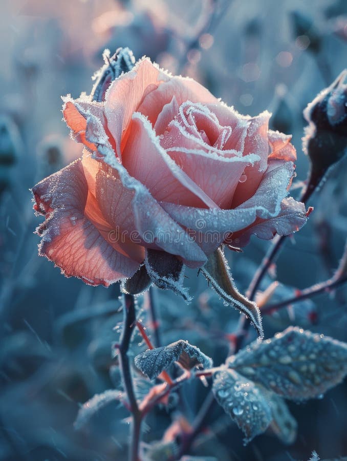 Frosty Rose Wallpapers on 500px Stock Image - Image of flower, frozen ...