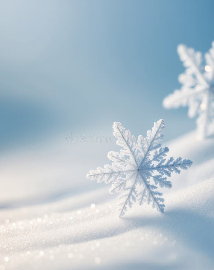 Frosty Snowflake Background with Blue Glow. Stock Image - Image of ...