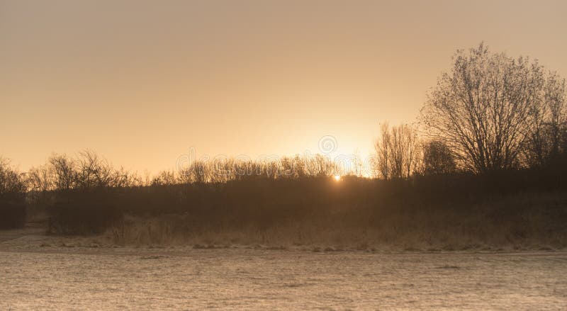 Frosty sunrise stock photo. Image of autumn, romantic - 81840424