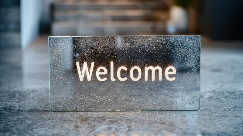 Frosty welcome sign stock illustration. Illustration of office - 340179150
