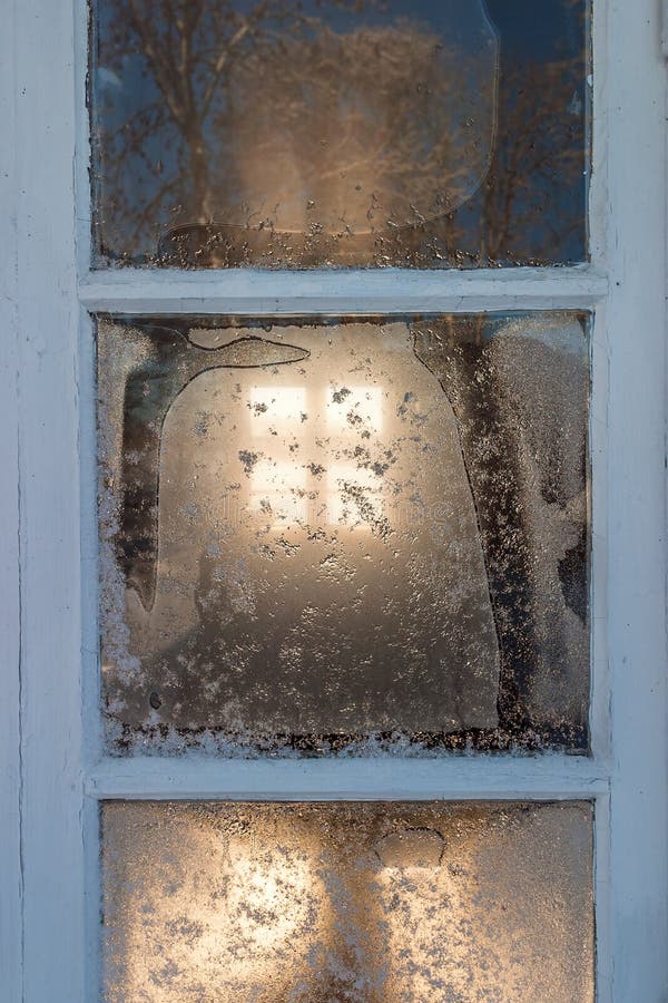 Frosty window stock image. Image of scandinavia, building - 1203523