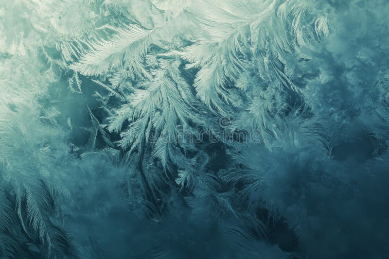 Frosty Windowpane Texture, Intricate Ice Patterns Creating Natural ...