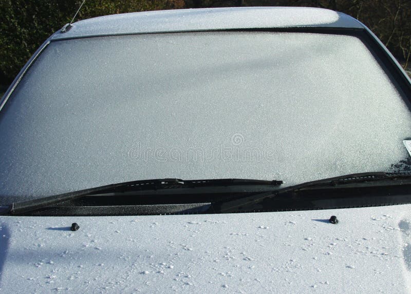 Frosty windscreen stock image. Image of freeze, freezing - 611103