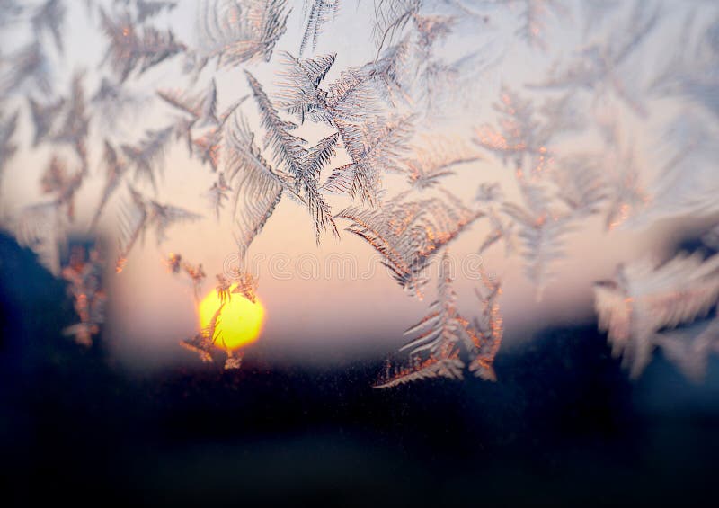 Frosty Winter Window, Texture Stock Photo - Image of ornament, natural ...