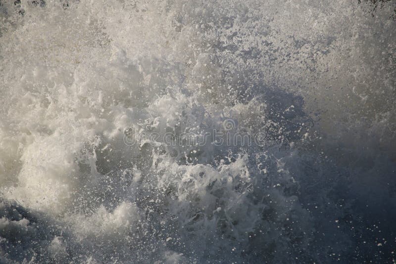 Froth on Breaking Waves Catch the Sunlight Stock Photo - Image of ...