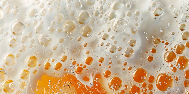 Frothy Delight: Beer with Foam Bubbles Texture Background, Golden Brew ...